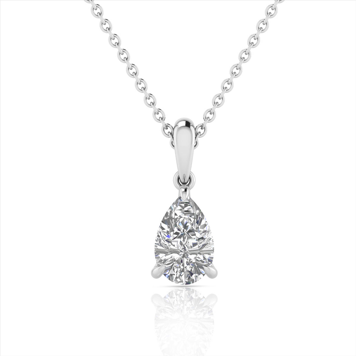 1.00ct pear LAB diamond necklace | Springfield Jewellers